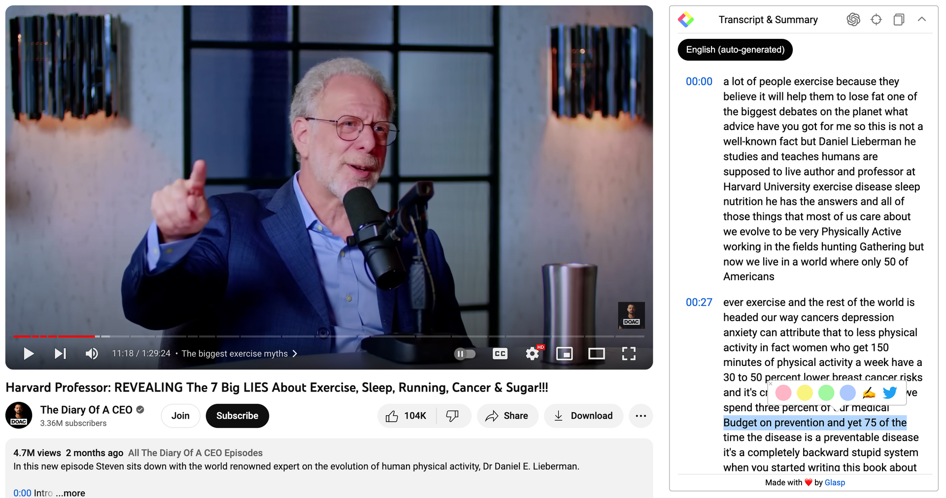 Harvard Professor Dr Daniel E. Lieberman - Bridging Our Past and ...