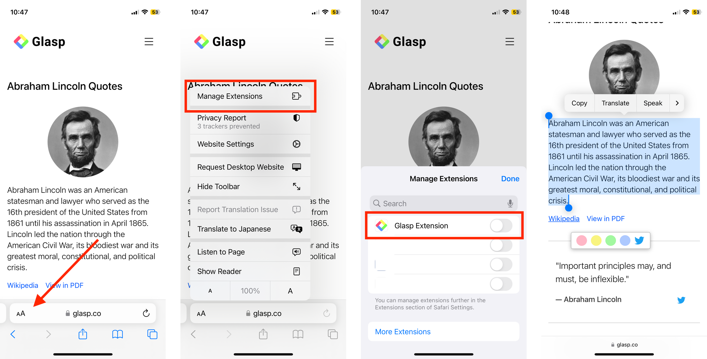 How to Use Glasp Safari Extension on Mobile